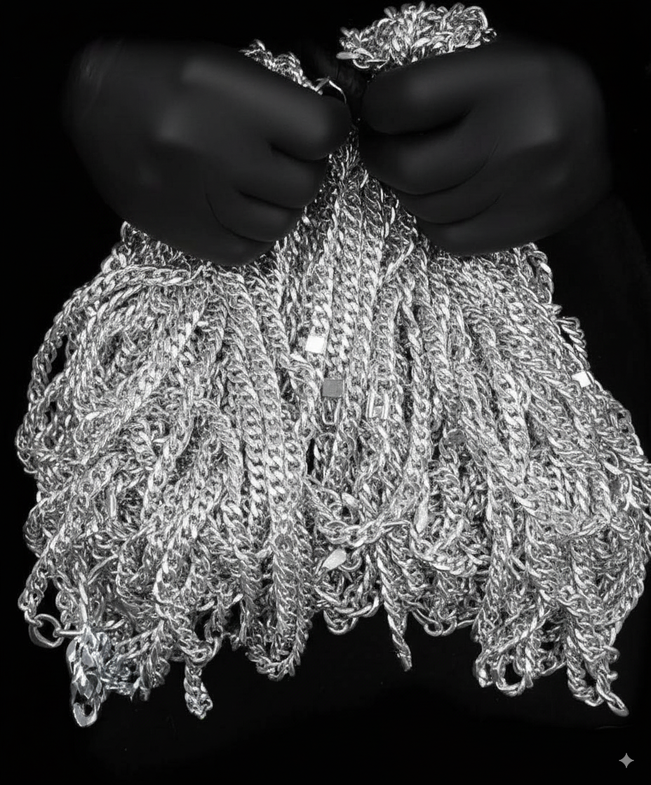 Silver Cuban Link Chains – Pochy Jewelry